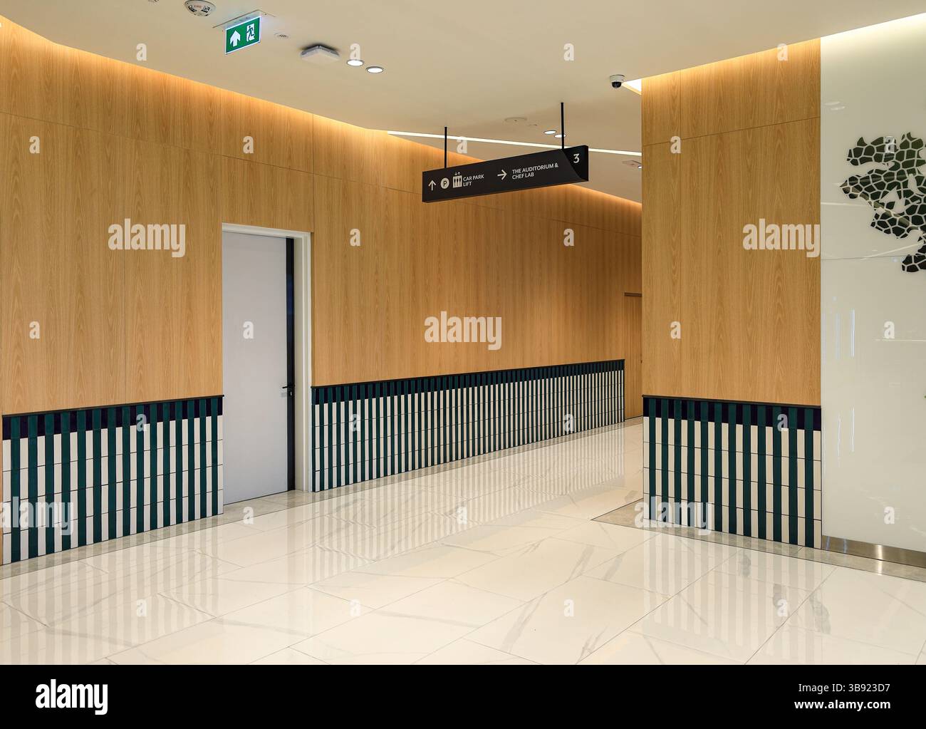 The beautiful and modern corridor or hallway of modern building ...