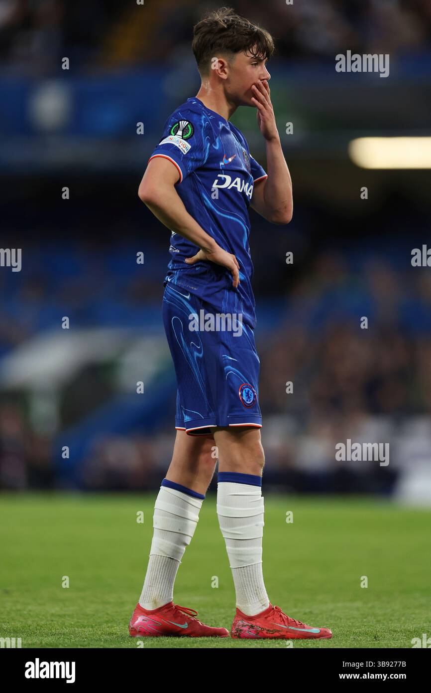 Chelsea's Reggie Walsh reacts during the Europa Conference League ...