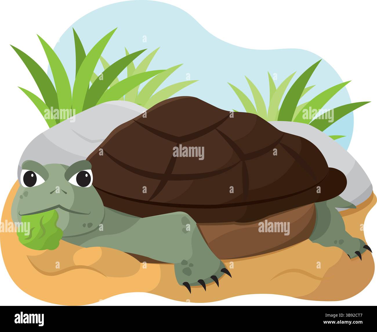 Turtle resting on ground. Vector illustration Stock Vector Image & Art ...