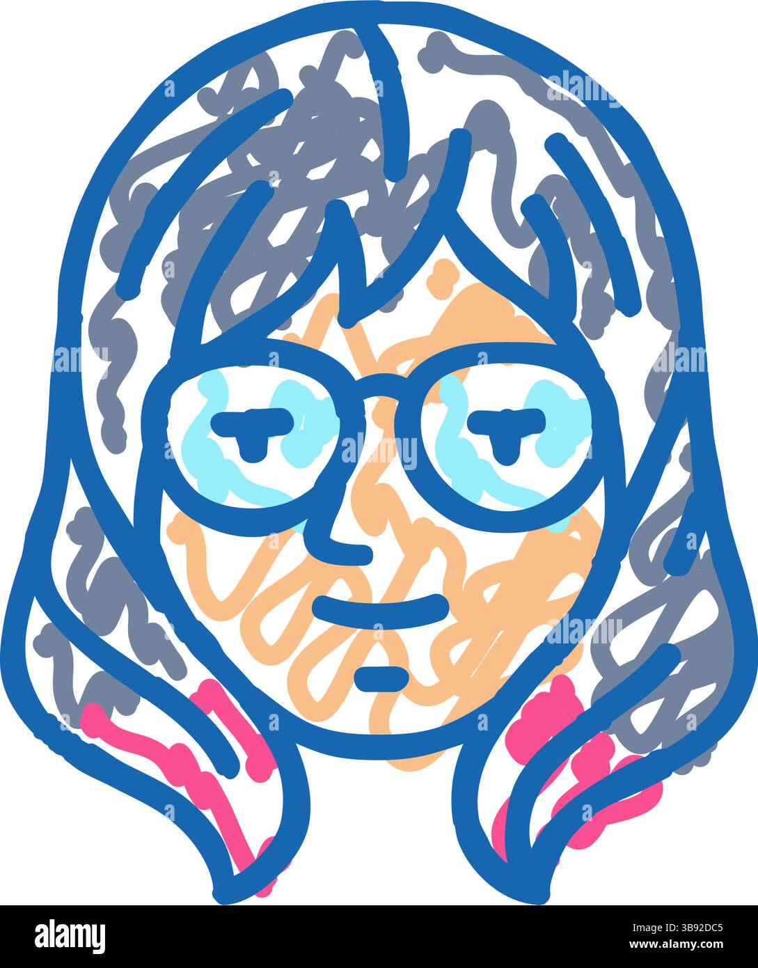 man otaku avatar icon doodle illustration Stock Vector Image & Art - Alamy