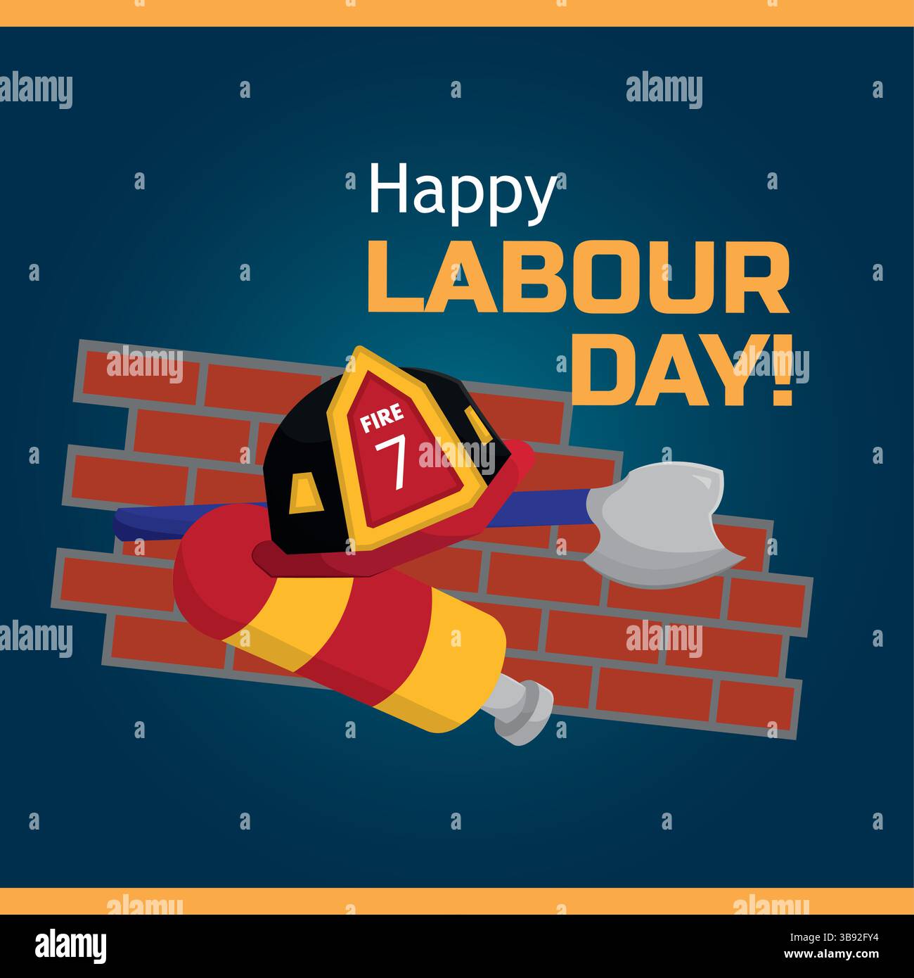 Labour Day fireman gear. Vector illustration Stock Vector Image & Art ...