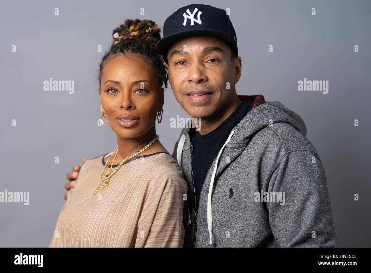 Eva Marcille, left, and Allen Payne pose for a portrait on Thursday ...