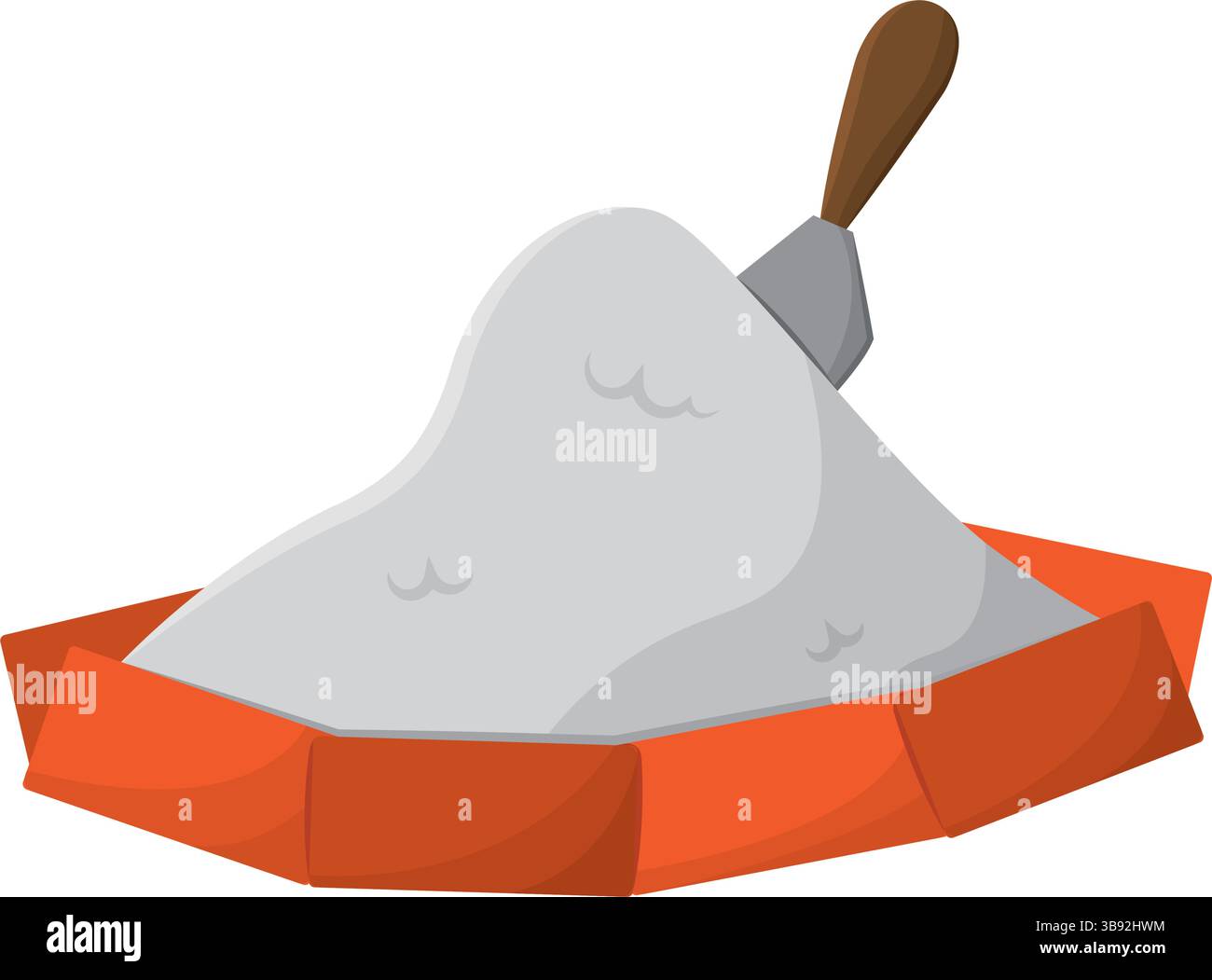 Cement mix with trowel. Vector illustration Stock Vector Image & Art ...