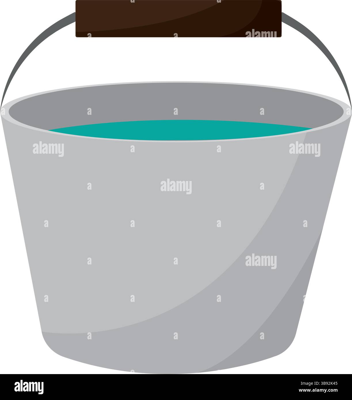 Metal bucket with water. Vector illustration Stock Vector Image & Art ...