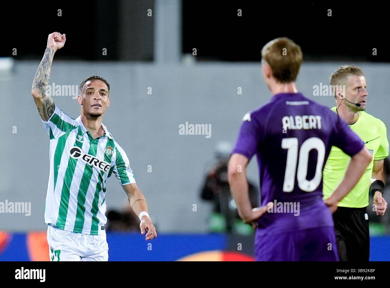 Florence, Italy. 08th May, 2025. Antony Matheus dos Santos of Real ...