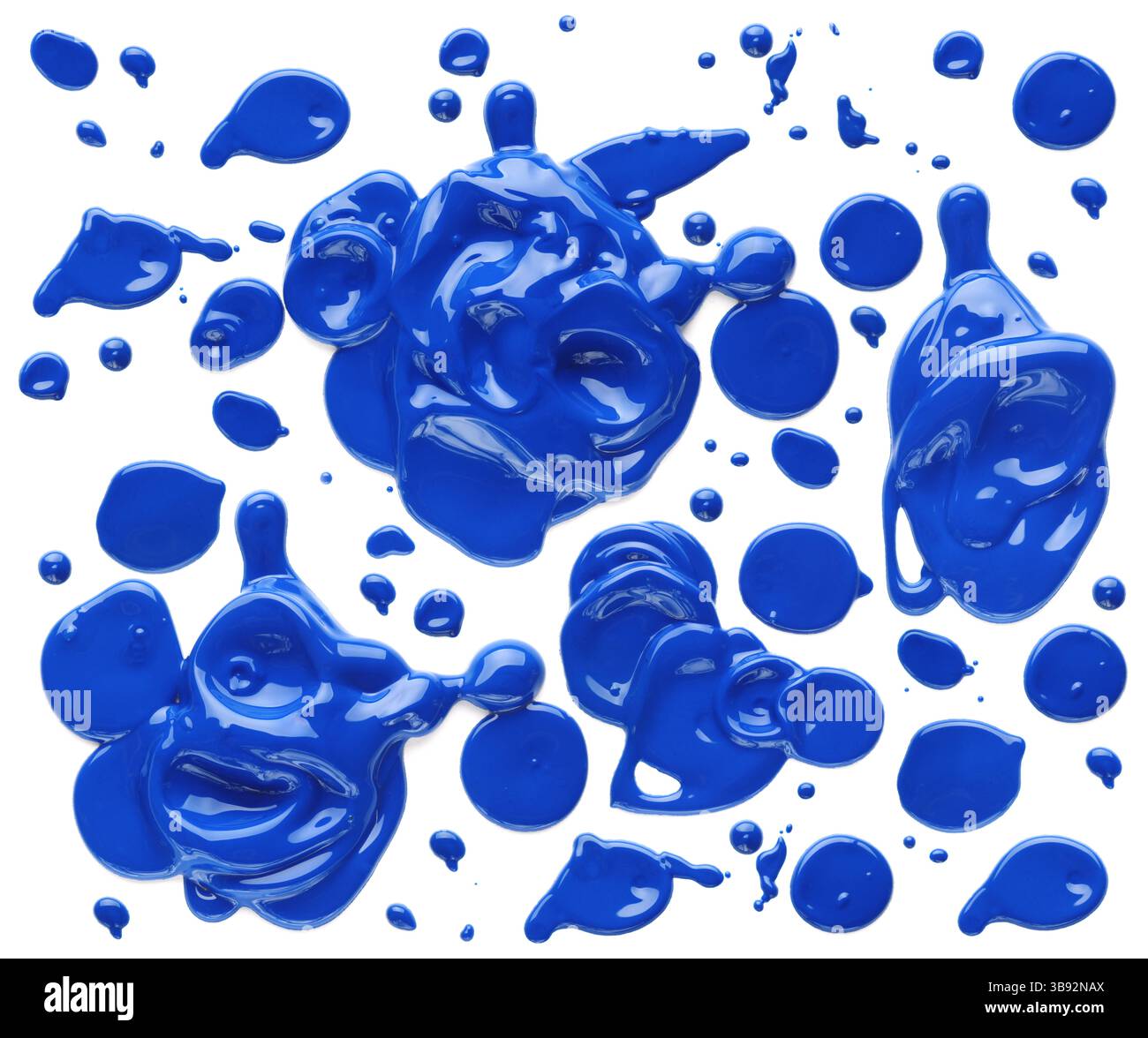 Blue blobs of paint Stock Photo - Alamy
