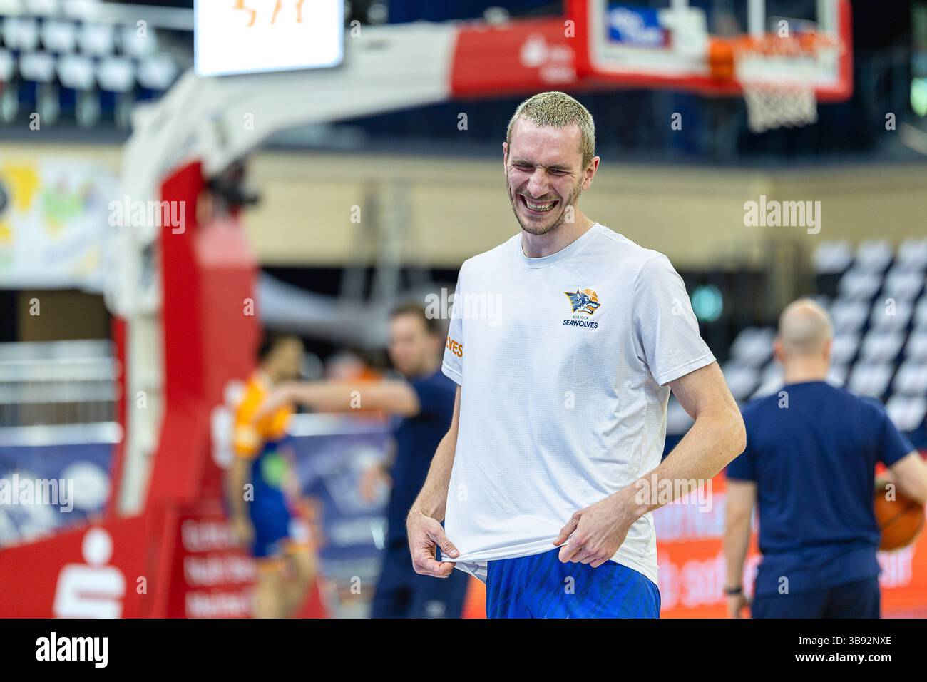 Rostock, Deutschland. 12th Feb, 2025. PHILIPP HARTWICH (ROSTOCK SEAWOLVES, #07), GER, Rostock ...