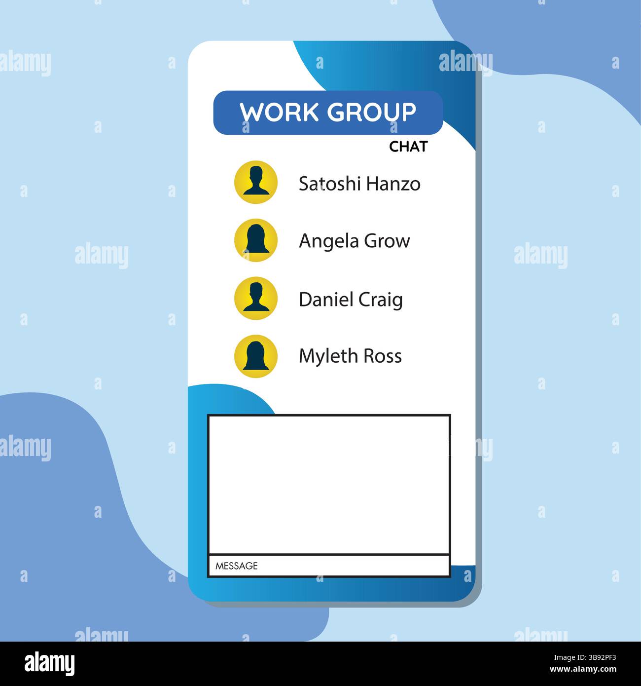 Work chat contact list. Vector illustration Stock Vector Image & Art ...