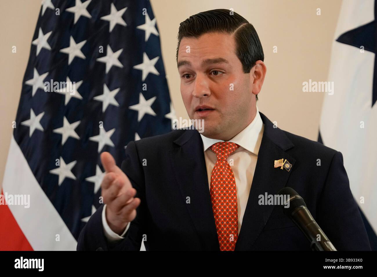 U.S. Ambassador to Panama Kevin Marino Cabrera gives a press conference ...