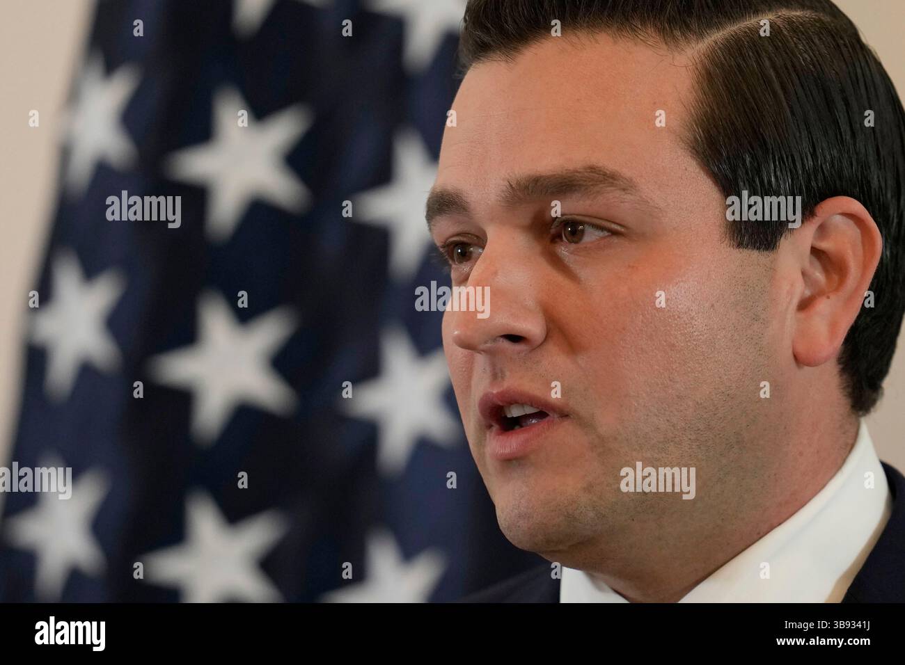 U.S. Ambassador to Panama Kevin Marino Cabrera gives a press conference ...