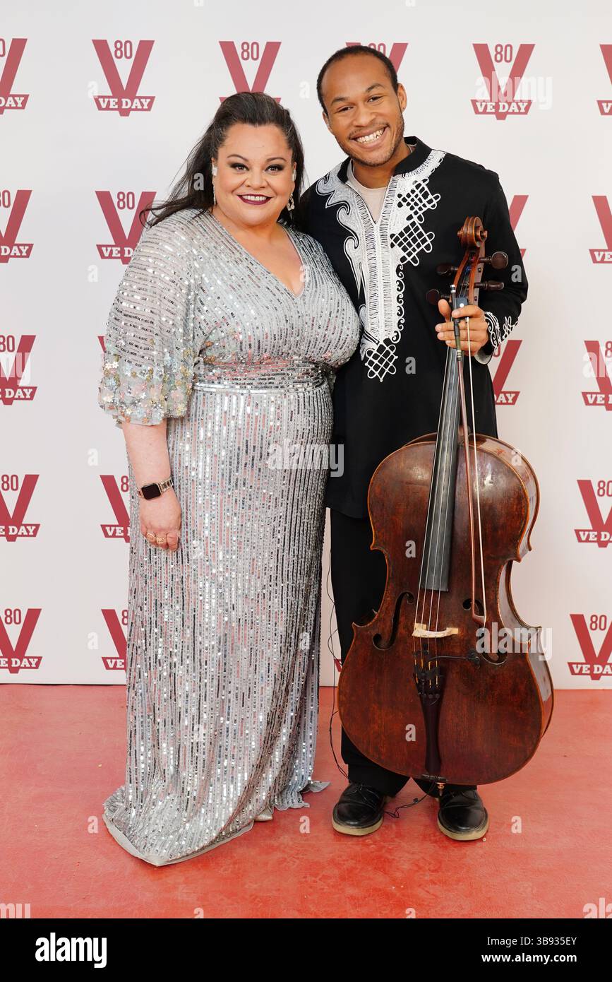 Keala Settle (left) and Sheku Kanneh-Mason arrives ahead of the concert ...
