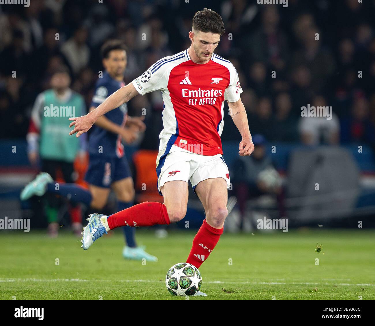 Declan Rice (41) of Arsenal during the Paris Saint-Germain v Arsenal ...