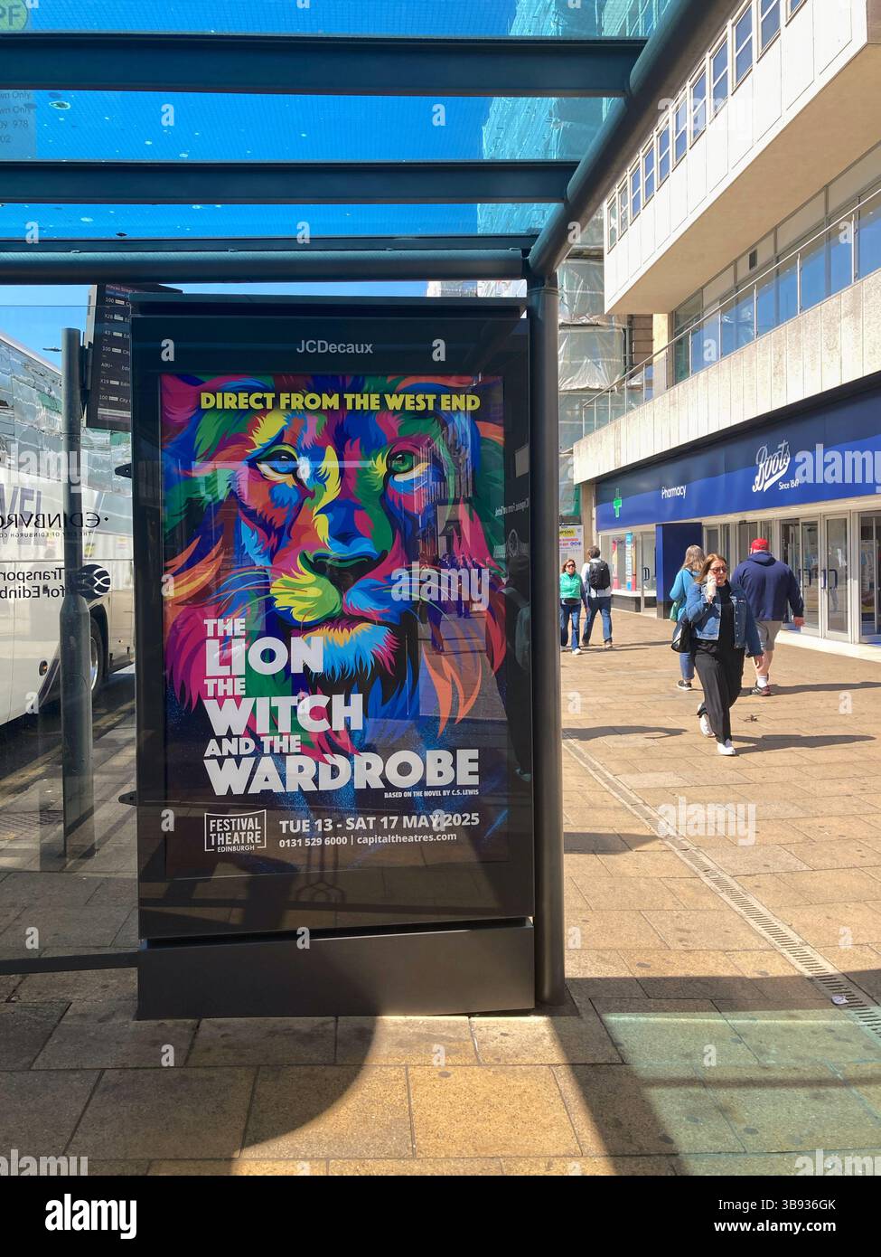 Princes Street Bus Shelter digital advertising promoting C.S Lewis's ...