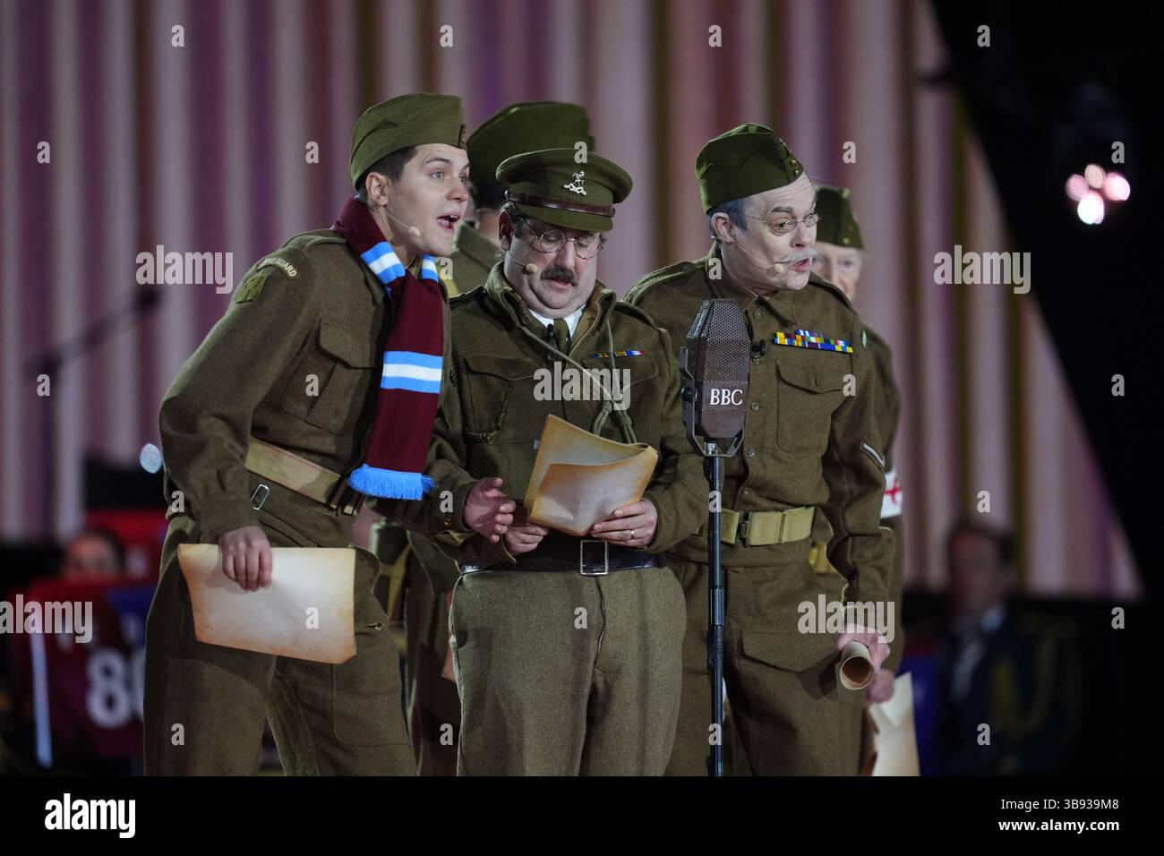 Dylan Llewellyn as Private Pike, Jim Howick as Captain Mainwaring and ...