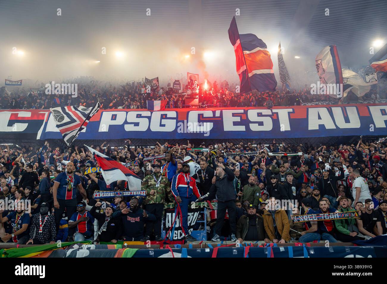 Paris Saint-Germain fans, supporters during the Paris Saint-Germain v ...