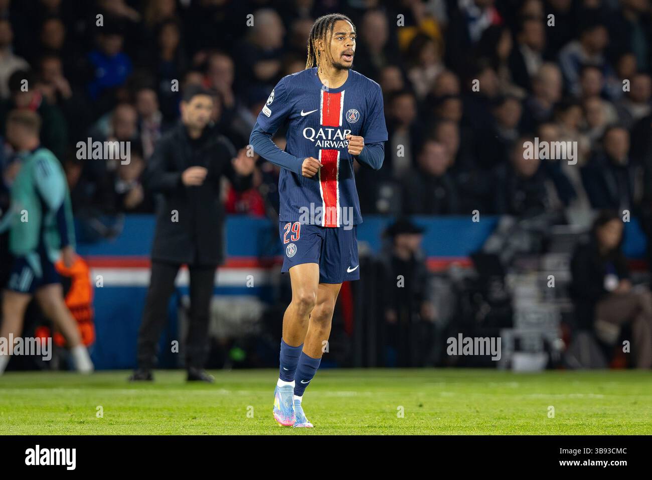 Bradley Barcola (29) of Paris Saint-Germain during the Paris Saint ...