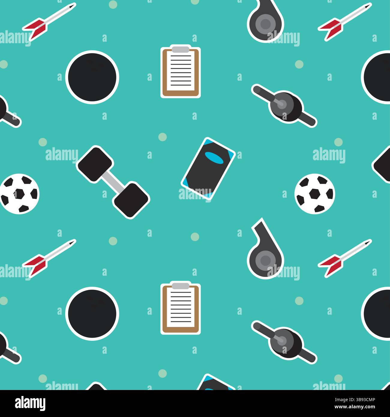 Mixed sports symbols pattern. Vector illustration Stock Vector Image ...