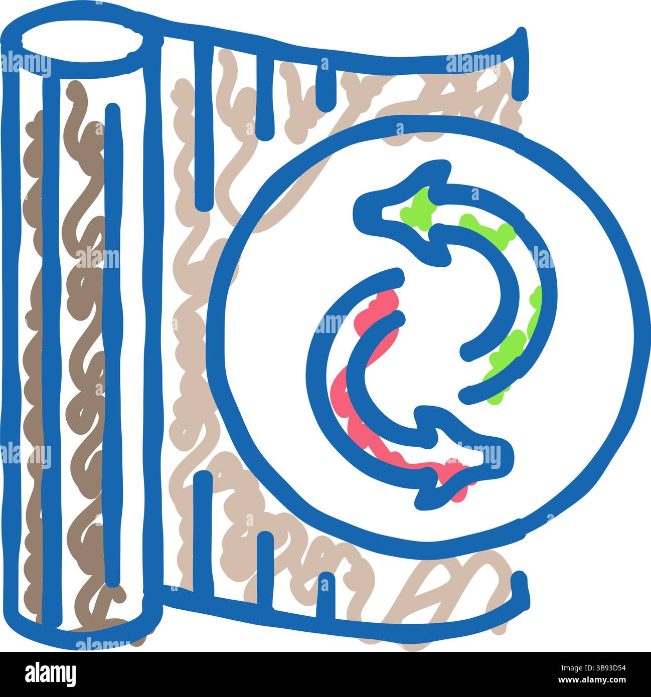 low impact dyes sustainable fashion icon doodle illustration Stock ...