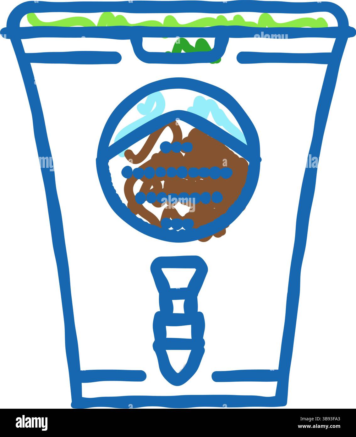 compost urban gardening icon doodle illustration Stock Vector Image ...