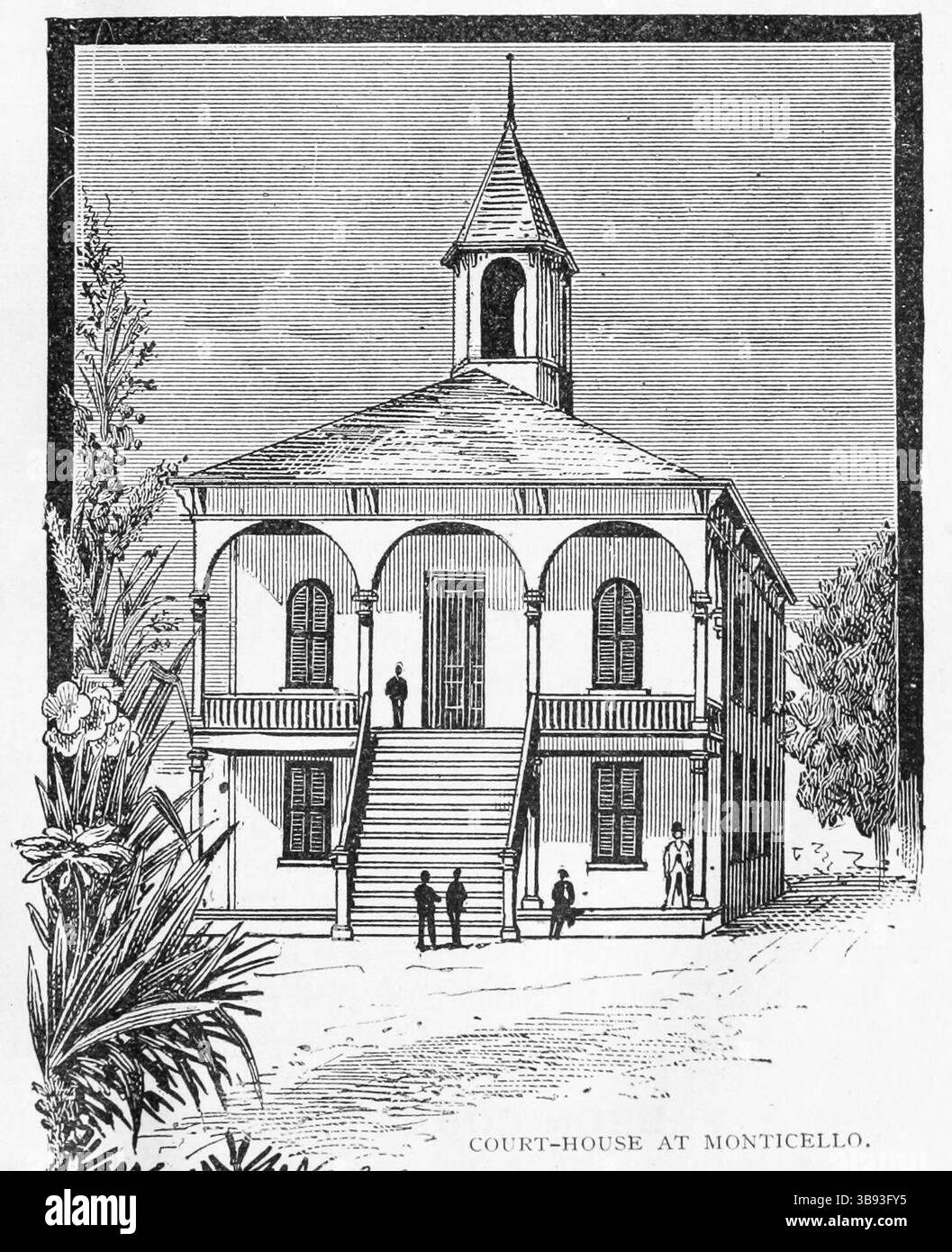 Courthouse at Monticello, Florida, constructed in 1841. 19th century ...