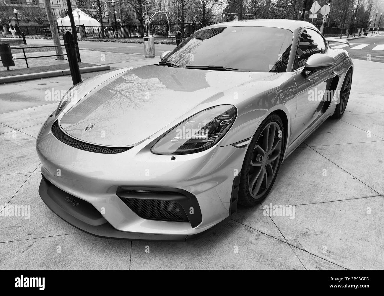 New York City, USA - March 10, 2024: Porsche 718 Cayman luxury car ...