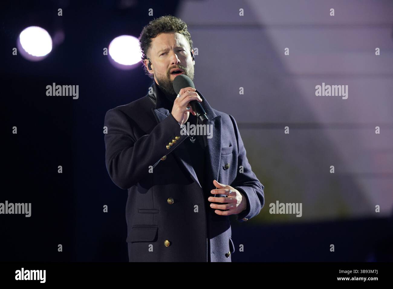 Calum Scott performs during the concert celebrating the 80th ...