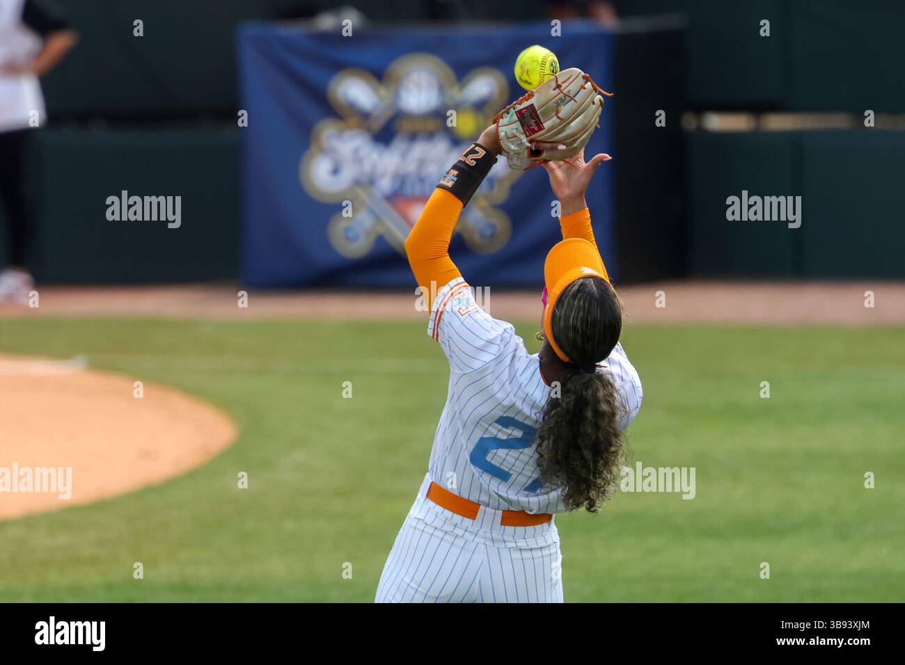 ATHENS, GA - MAY 08: Tennessee outfielder Kinsey Fiedler (27) catches a ...