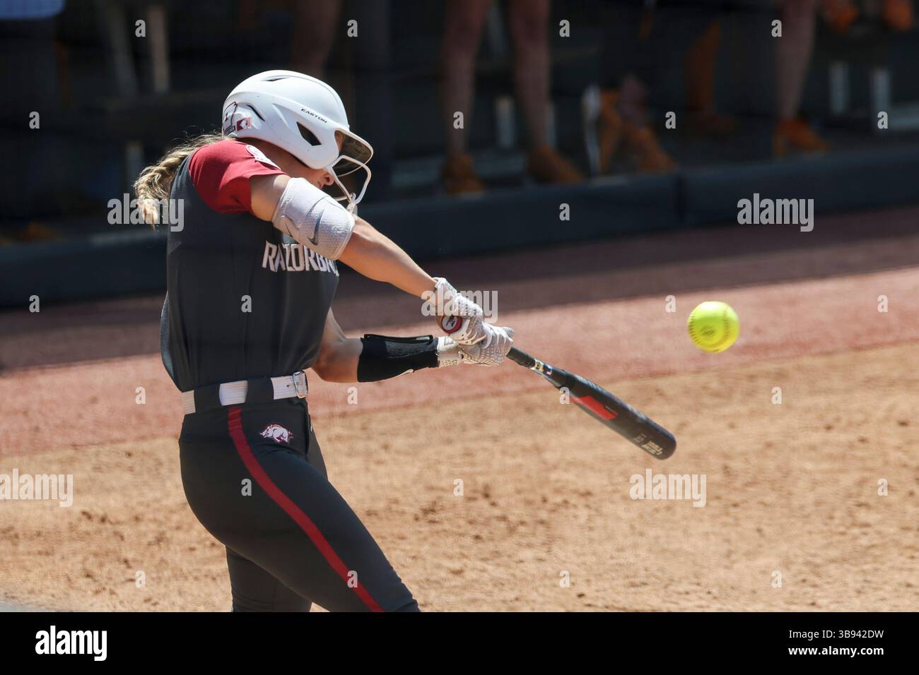 ATHENS, GA - MAY 08: Arkansas utility Raigan Kramer (1) hits a grand ...