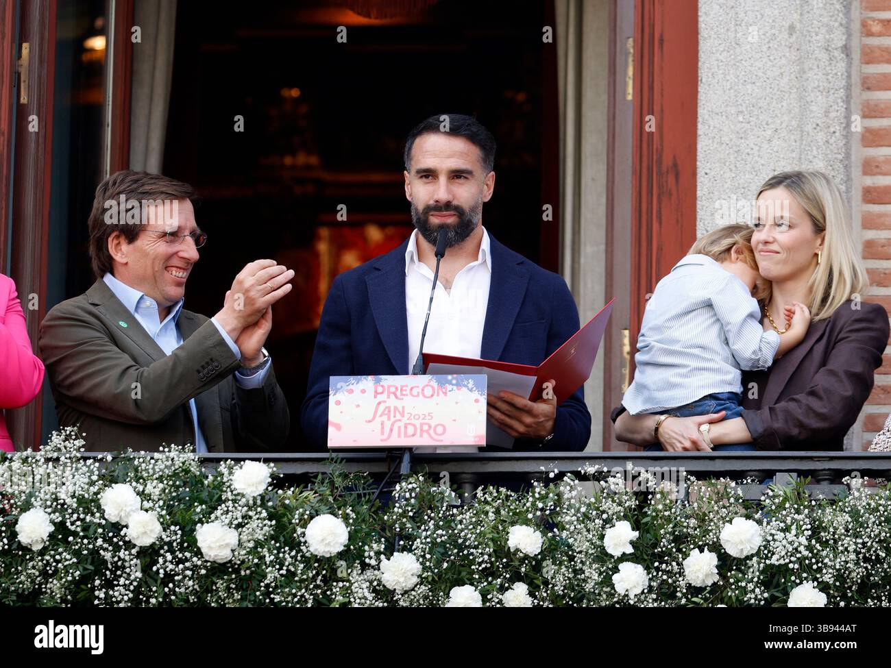 The mayor of Madrid, José Luis Martínez-Almeida, footballer Dani ...