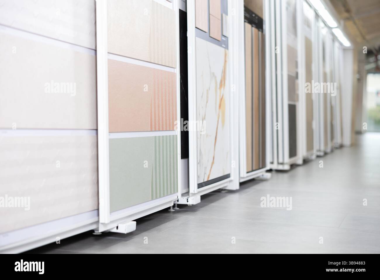 Samples of tiles displayed in hardware store Stock Photo - Alamy