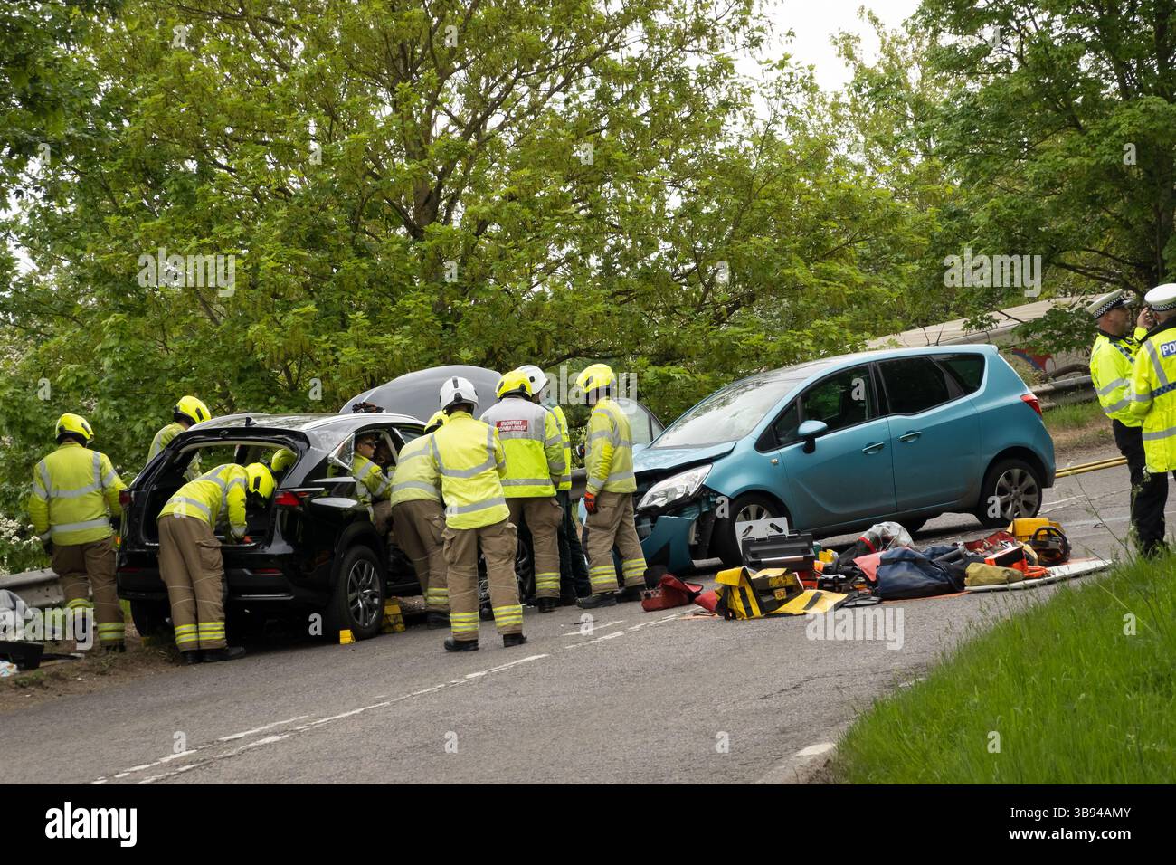 A418, Nr Wheatley, Oxfordshire UK. 8th April 2025. Bad RTA on A418 near ...
