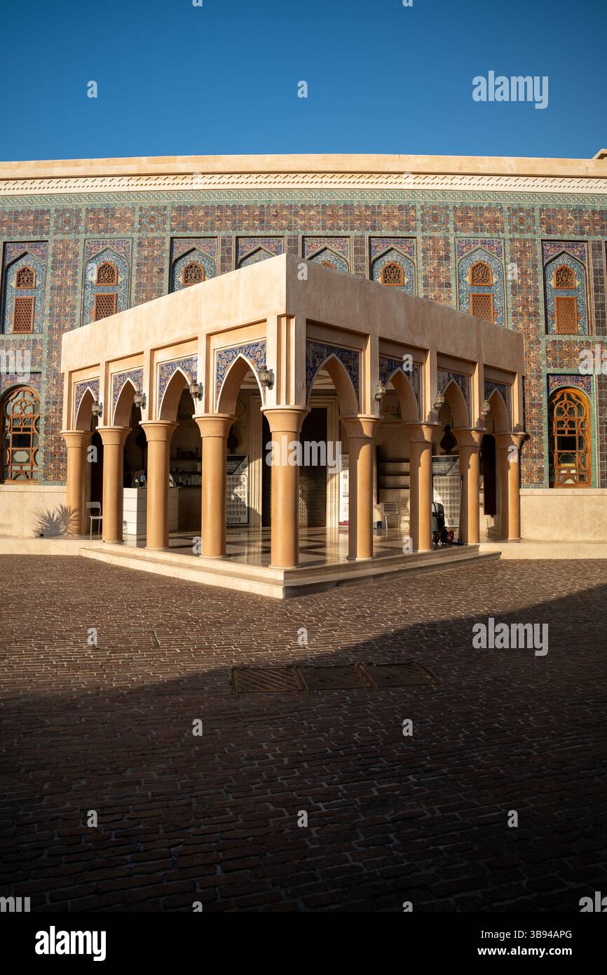 The stunning Katara Mosque in Katara Cultural Village, Doha, Qatar, featuring traditional ...