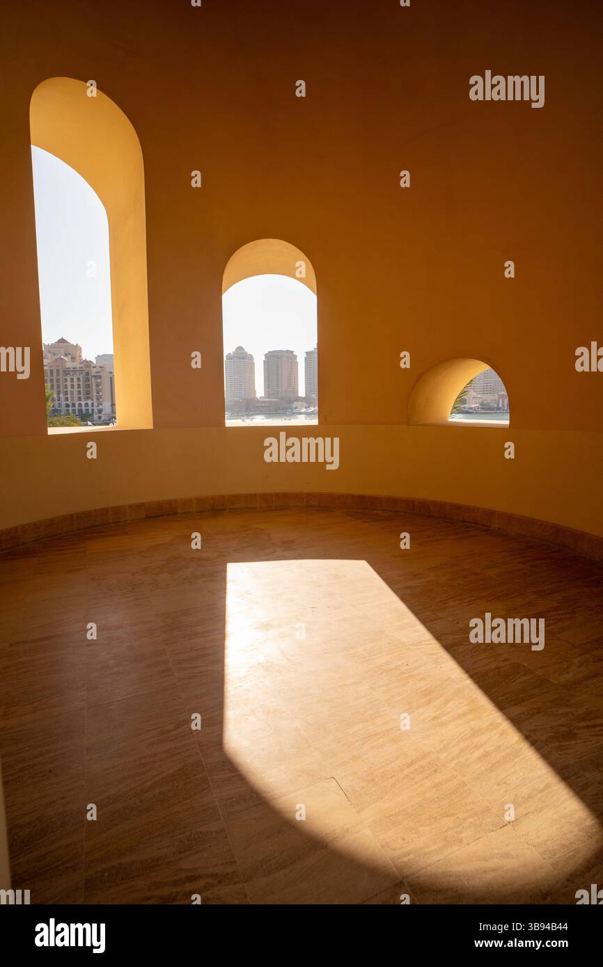 The distinctive domes of Porto Arabia in Doha, Qatar, showcasing ...