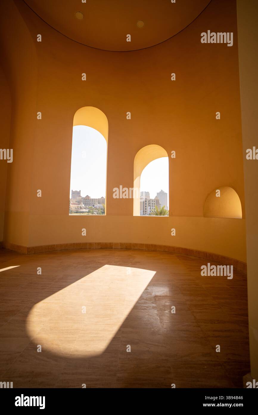 The distinctive domes of Porto Arabia in Doha, Qatar, showcasing ...