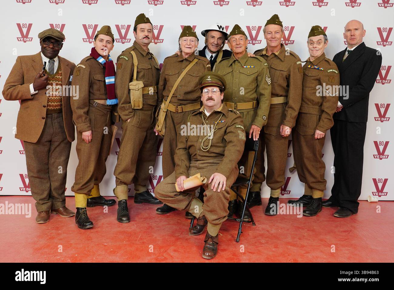 The cast of Dad's Army (left to right) Paterson Joseph, Dylan Llewellyn ...
