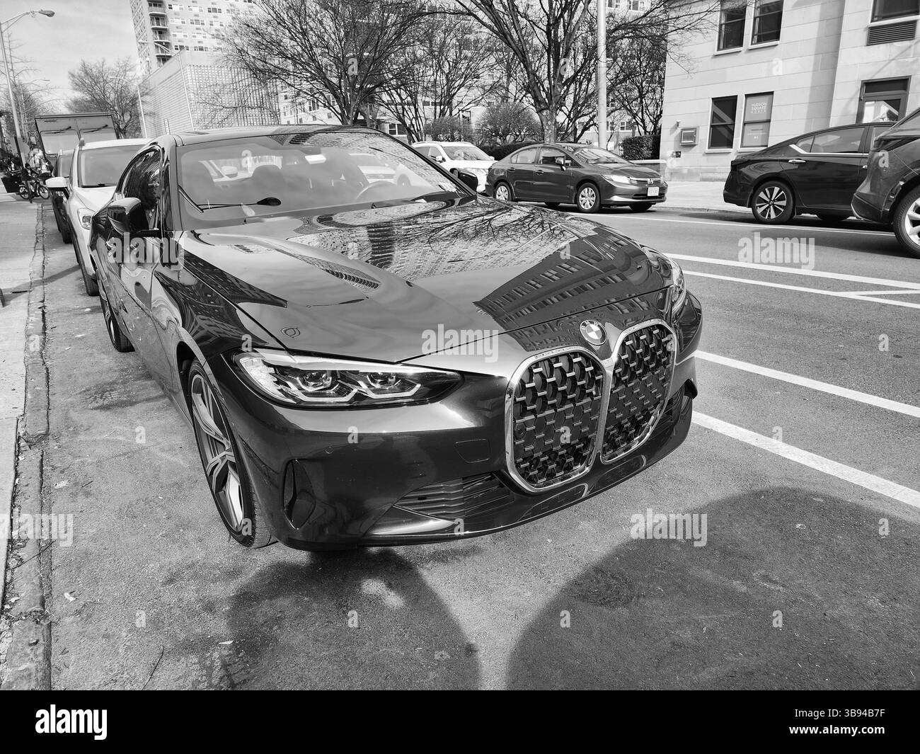 New York City, USA - February 27, 2024: BMW 4 luxurious car parked ...
