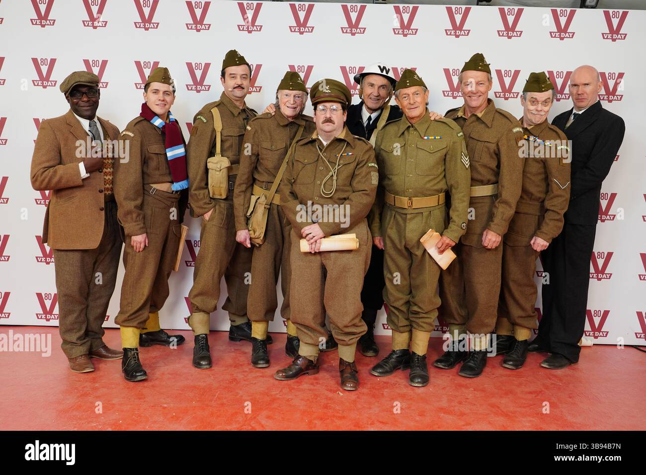 The cast of Dad's Army (left to right) Paterson Joseph, Dylan Llewellyn ...