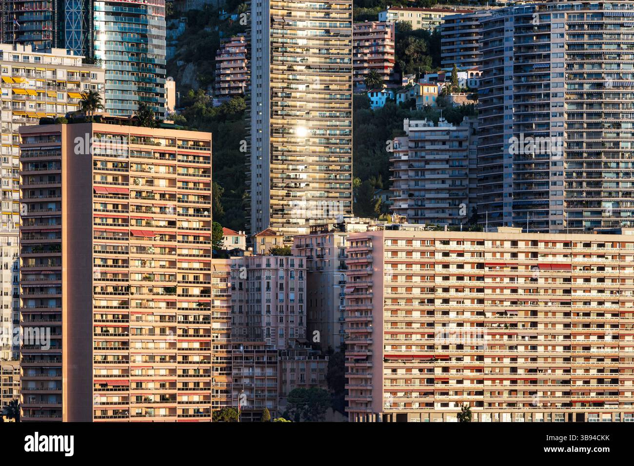 Detail of Monaco apartment density Stock Photo - Alamy