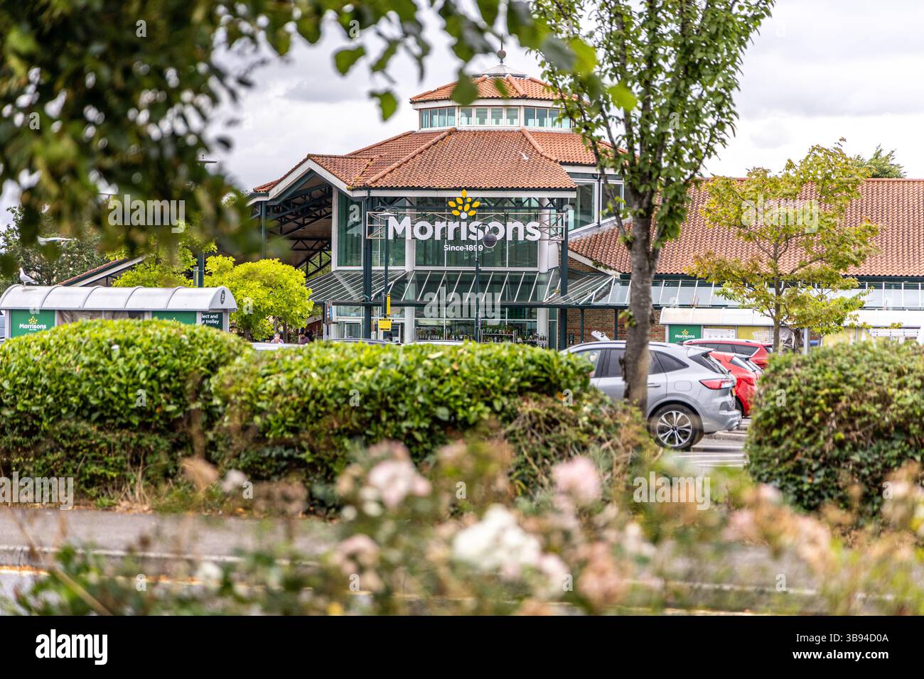 Bristol, UK - July 24, 2024: Morrisons logo of British food grocery ...