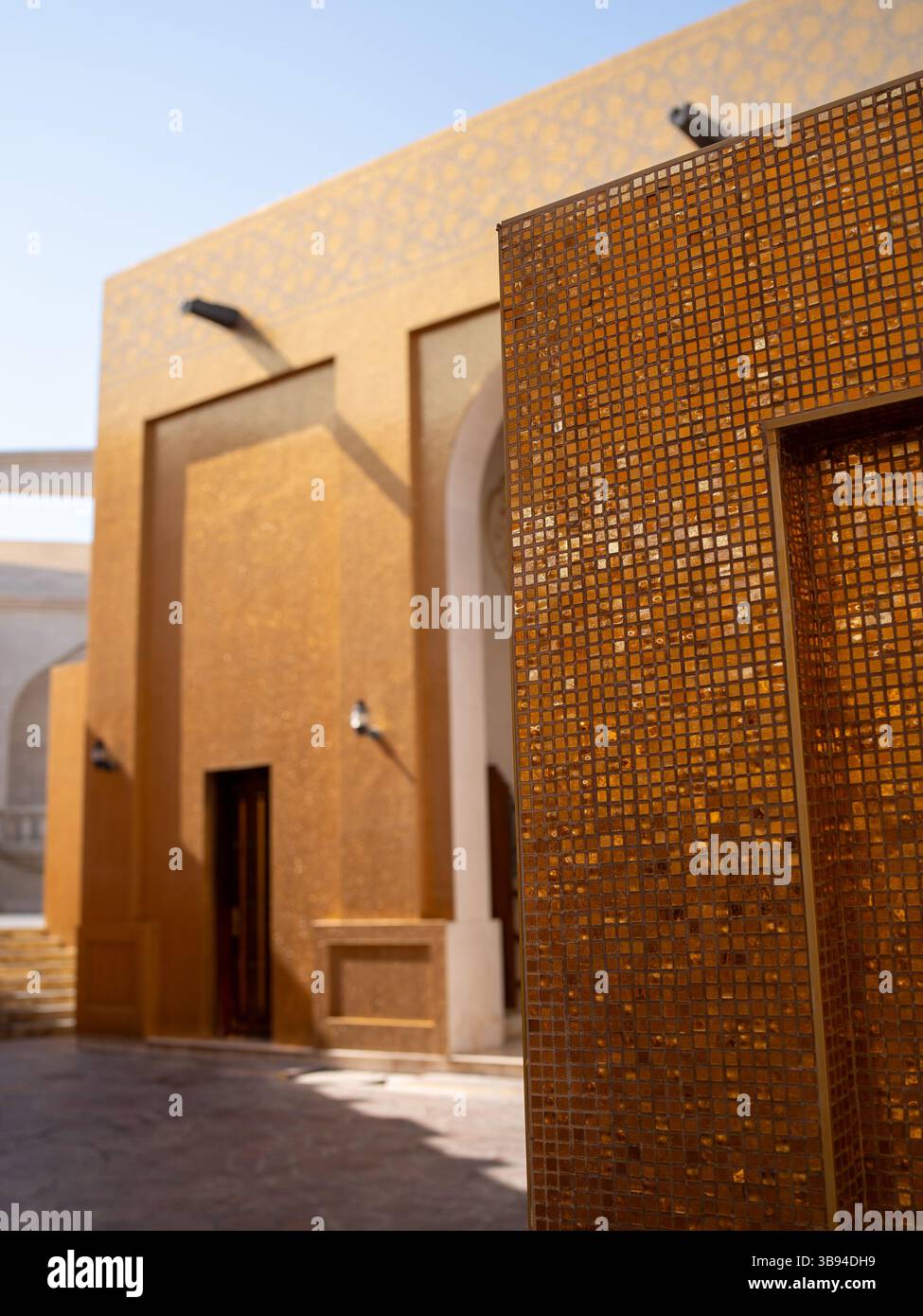 The stunning Golden Mosque in Katara Cultural Village, Doha, Qatar ...