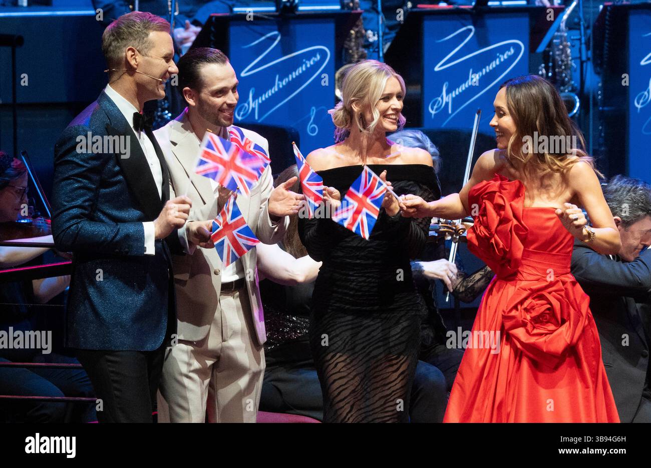 (left to right) Dan Walker, James Cutler, Nadiya Bychkova and Myleene ...