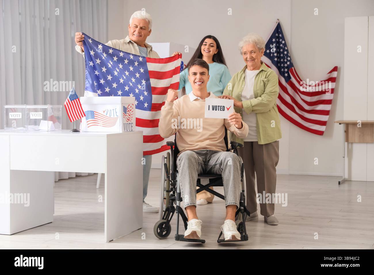 Polling station usa group hi-res stock photography and images - Alamy