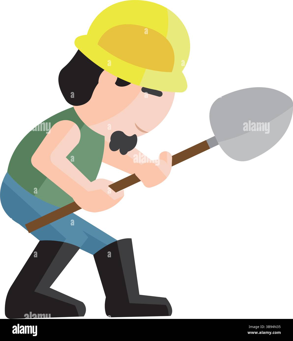 Isolated worker white professions occupation cartoon illustration Stock ...