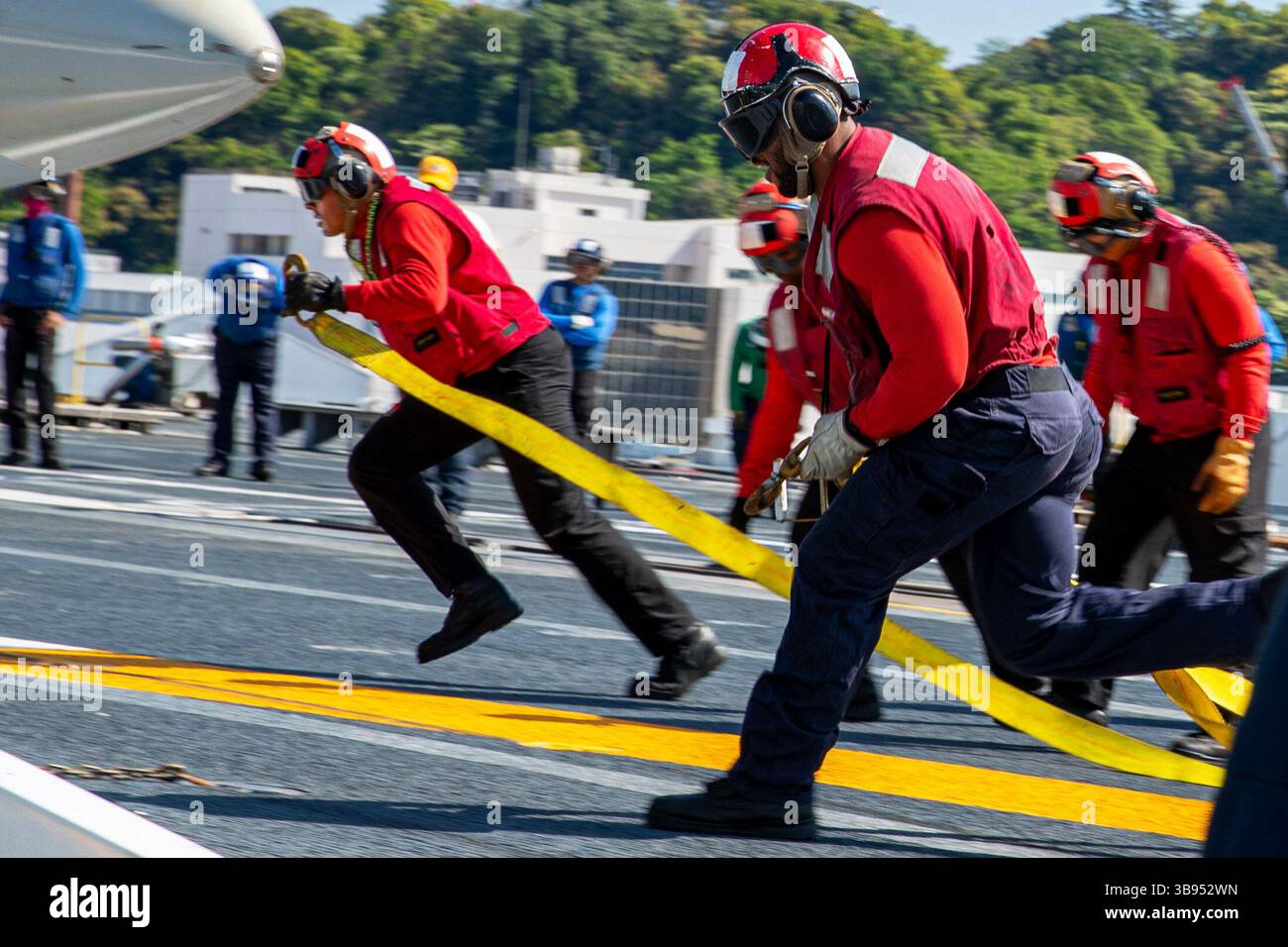 Apr 30, 2025 - Yokosuka, Kanagawa, Japan - Sailors assigned to air ...