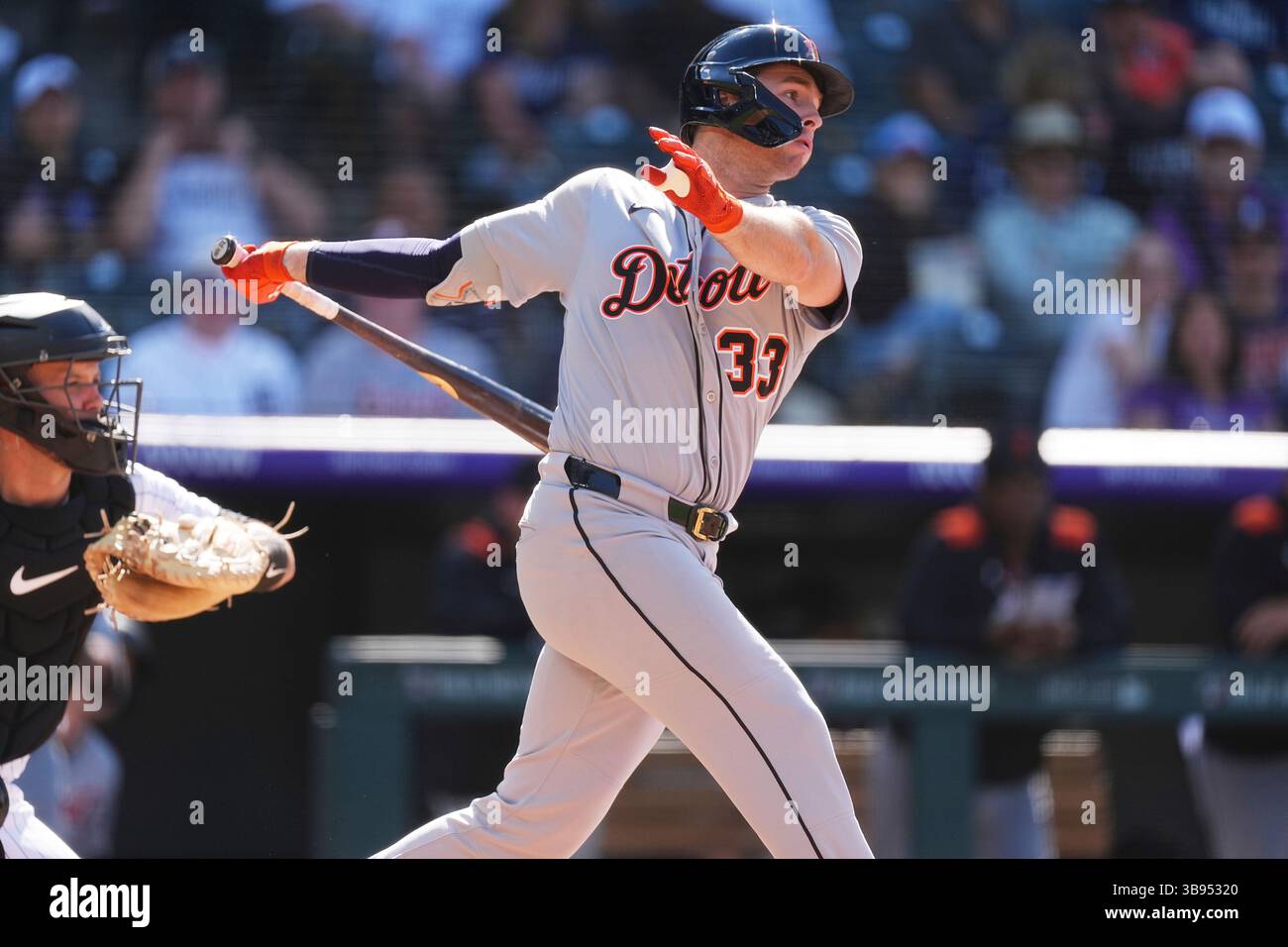 Detroit Tigers' Colt Keith grounds out against Colorado Rockies ...