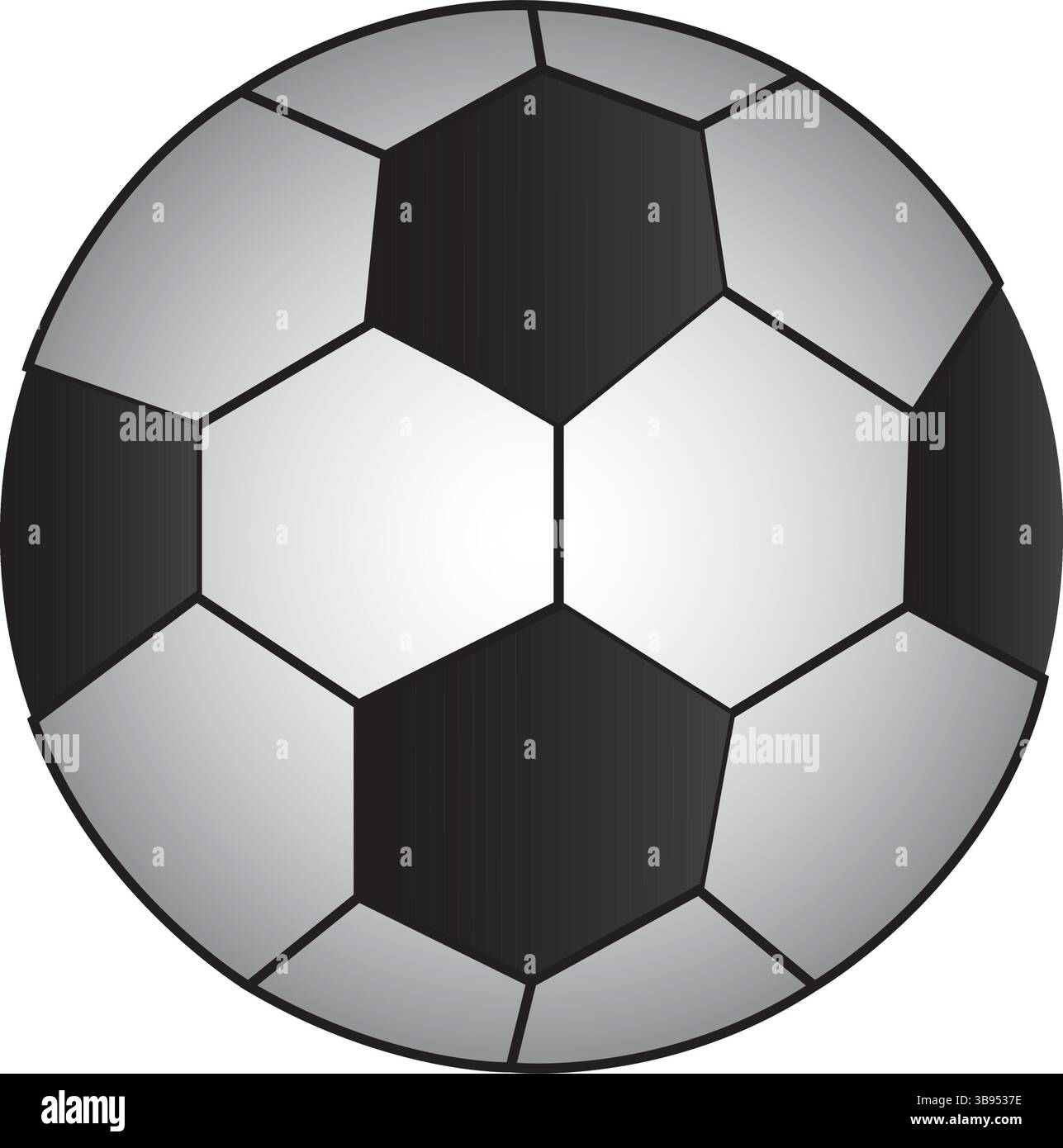 Classic black and white ball. Vector illustration Stock Vector Image ...
