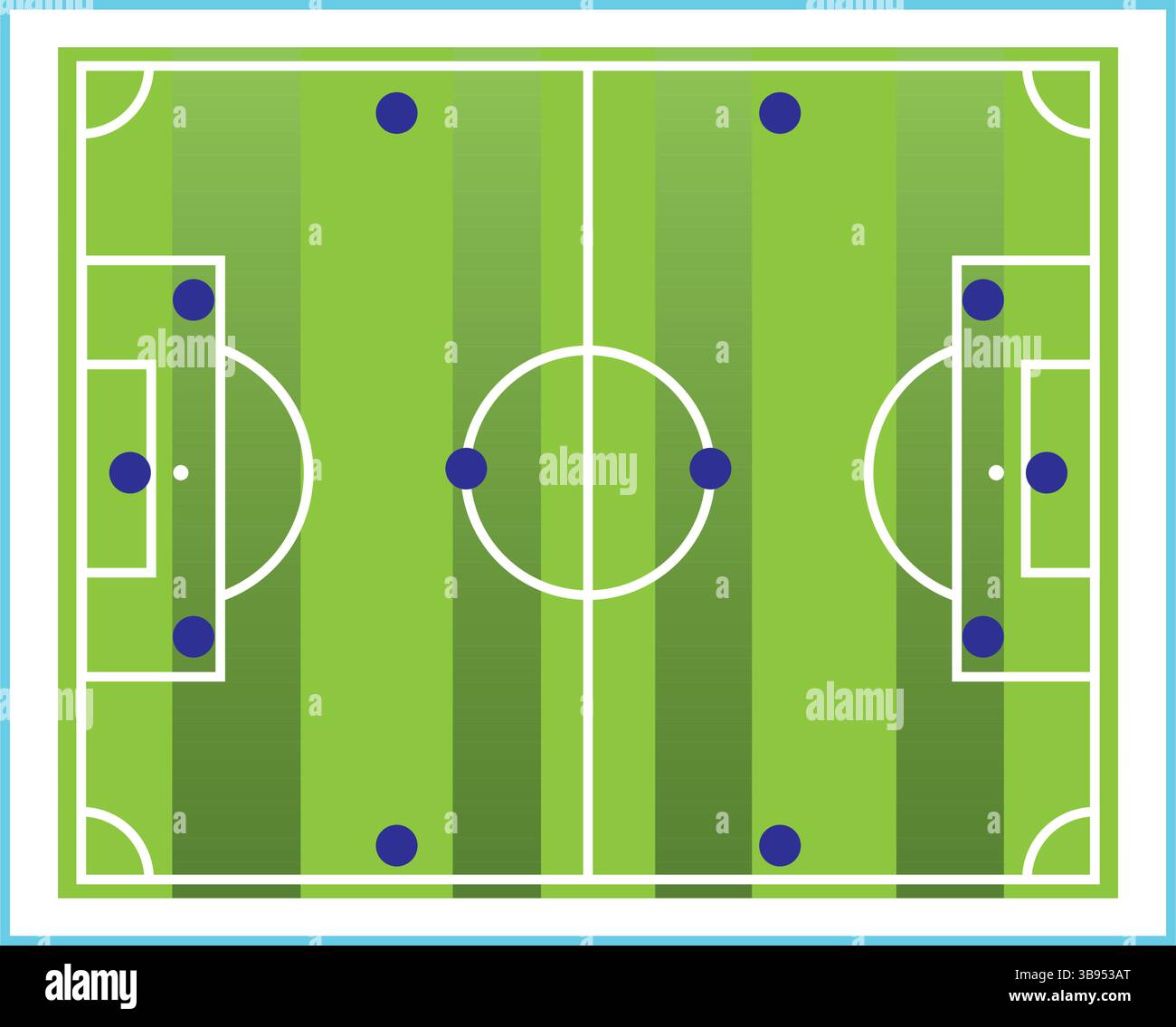 Soccer field formation view. Vector illustration Stock Vector Image ...