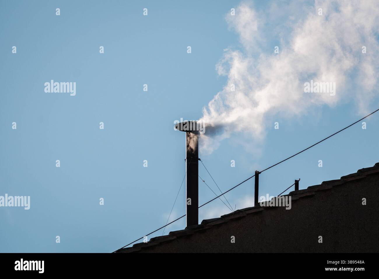 Vatican, the chimney on the roof of the Sistine Chapel announces the ...