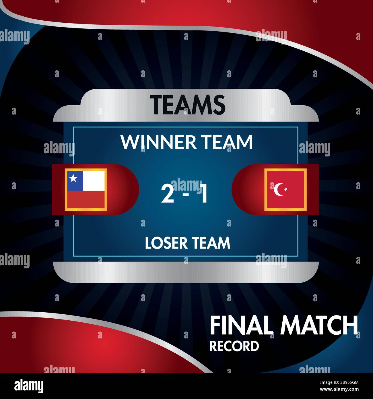 Final match scoreboard layout. Vector illustration Stock Vector Image ...