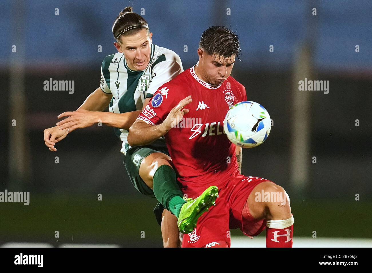 Bautista Tomatis, left, of Uruguay's Racing and Marco Pellegrino of ...